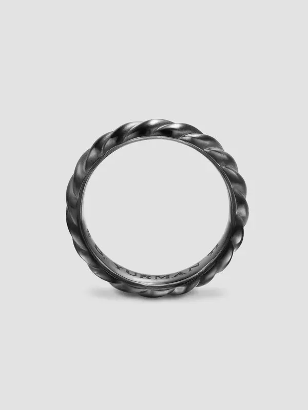 David Yurman Sculpted Cable Band Ring In Titanium, 5mm