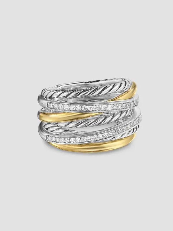 David Yurman Crossover Seven Row Ring In Sterling Silver