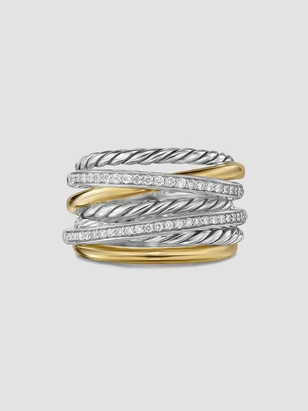 David Yurman Crossover Seven Row Ring In Sterling Silver