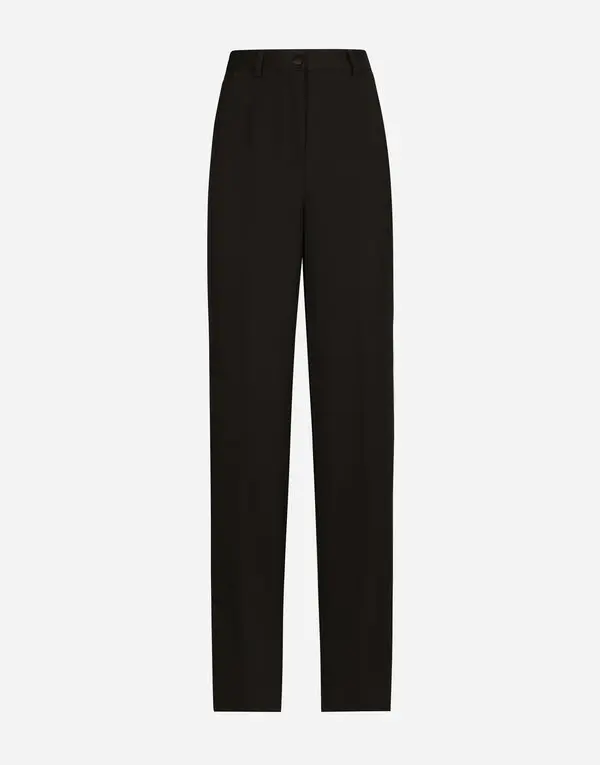 Dolce & Gabbana Wool Gabardine Tuxedo Pants