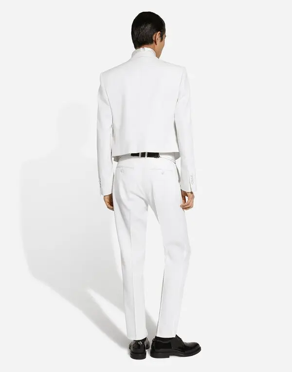 Dolce & Gabbana Single-breasted Sicilia-fit Jacket With Faux Vest - White