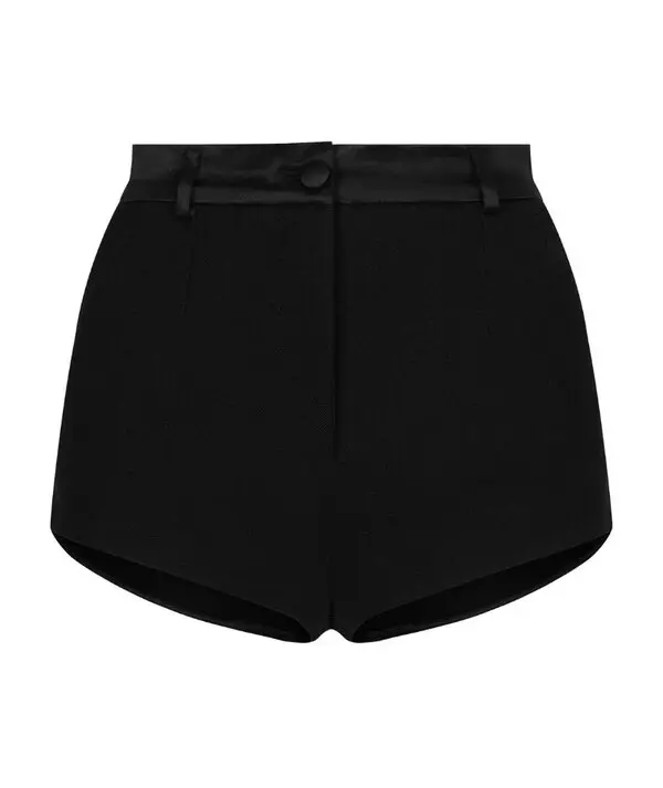 Dolce & Gabbana Stretch Wool High-waisted Tuxedo Panties