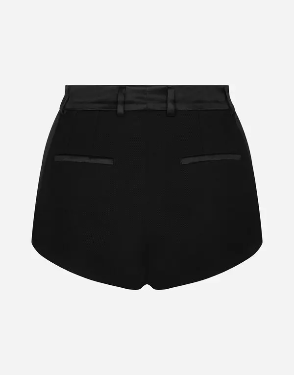Dolce & Gabbana Stretch Wool High-waisted Tuxedo Panties
