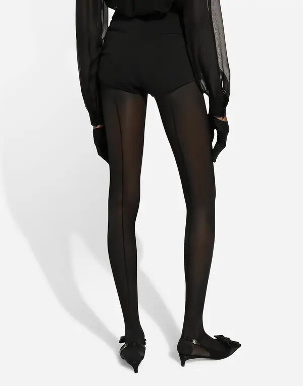 Dolce & Gabbana Stretch Wool High-waisted Tuxedo Panties