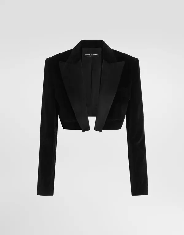 Dolce & Gabbana Velvet Spencer Tuxedo Jacket