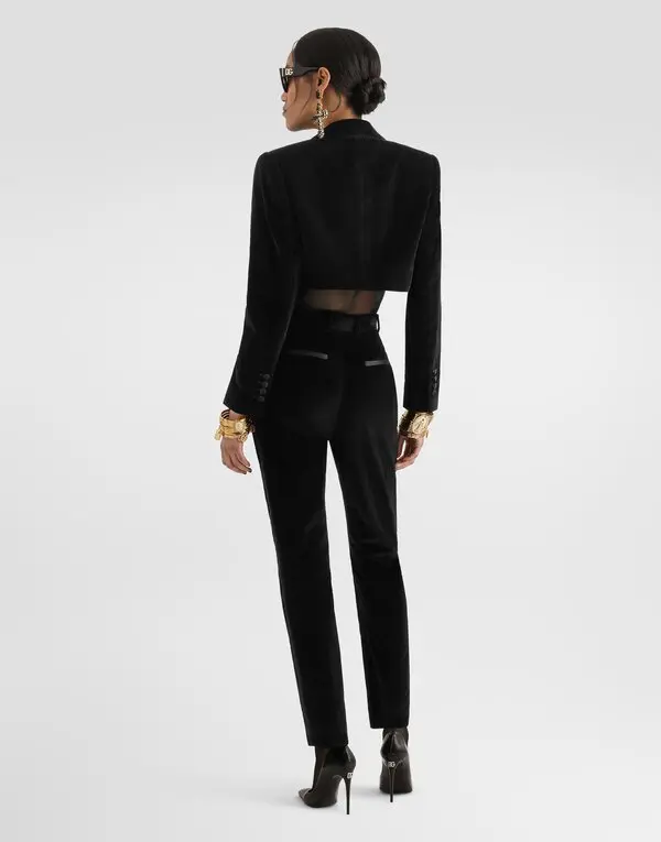 Dolce & Gabbana Velvet Spencer Tuxedo Jacket