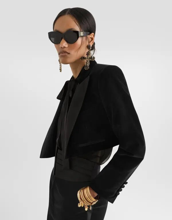 Dolce & Gabbana Velvet Spencer Tuxedo Jacket