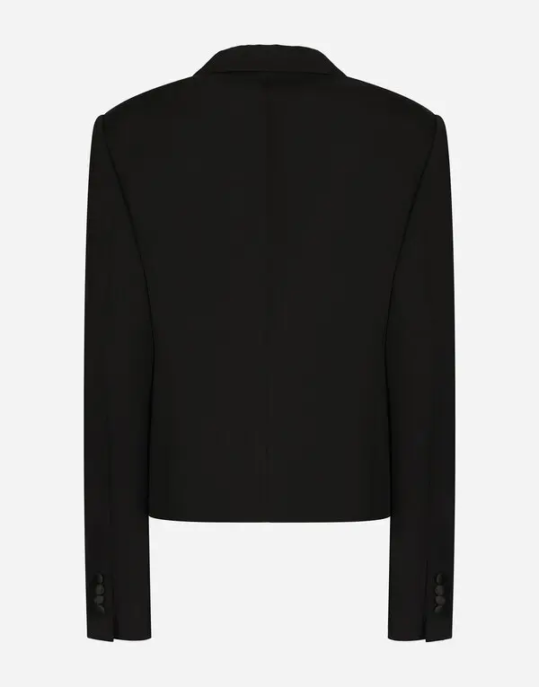 Dolce & Gabbana Short Double-breasted Wool Gabardine Tuxedo Jacket