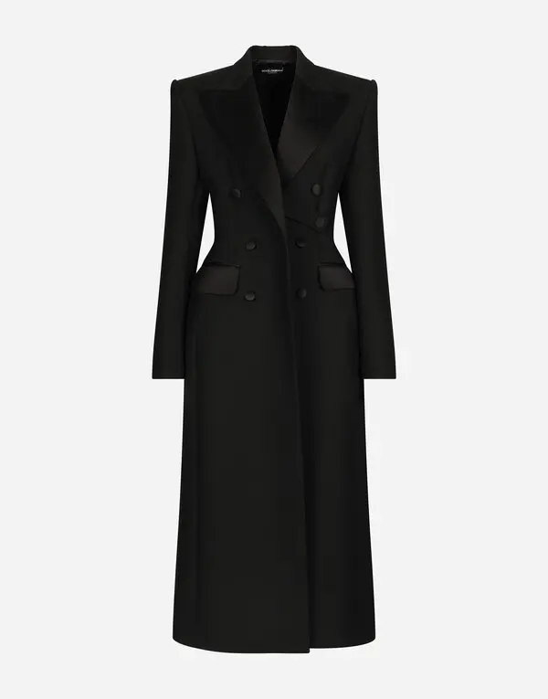 Dolce & Gabbana Double-breasted Wool Gabardine Tuxedo Coat With Padded Hips