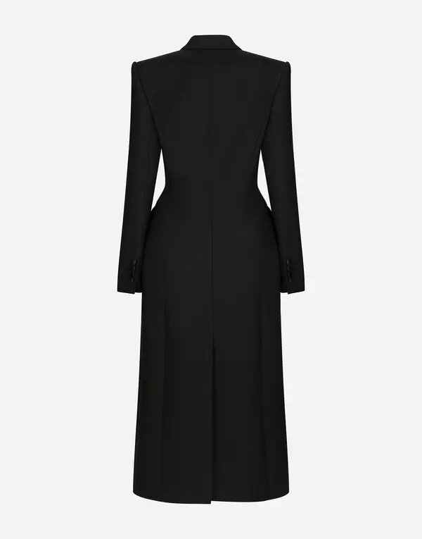 Dolce & Gabbana Double-breasted Wool Gabardine Tuxedo Coat With Padded Hips