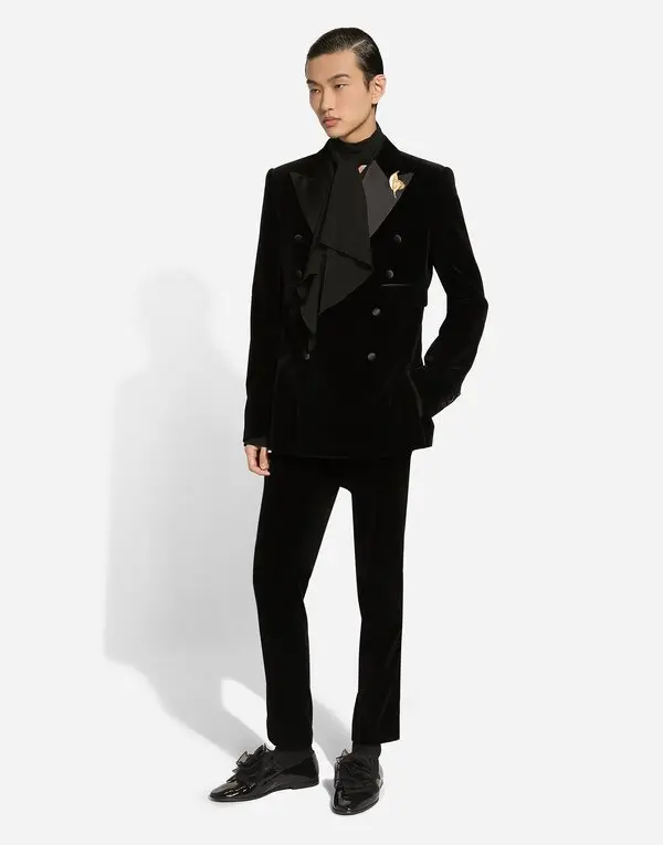 Dolce & Gabbana Classic Velvet Tuxedo Pants