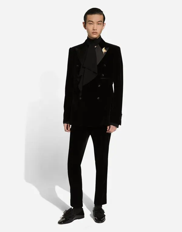 Dolce & Gabbana Classic Velvet Tuxedo Pants