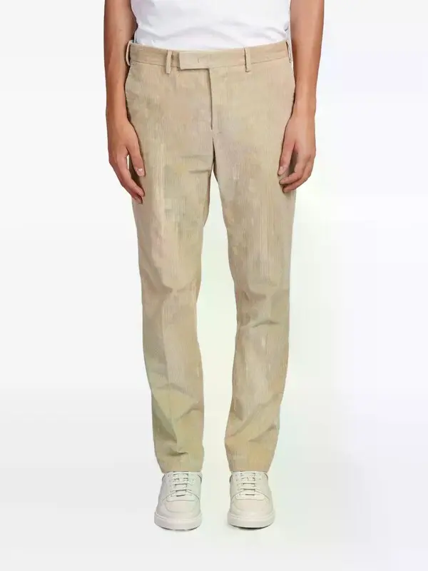 PT TORINO Corduroy Straight-leg Trousers - Neutrals