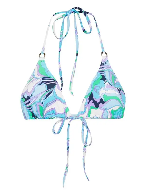 Melissa Odabash Key West Bloom Bikini Top - Blue
