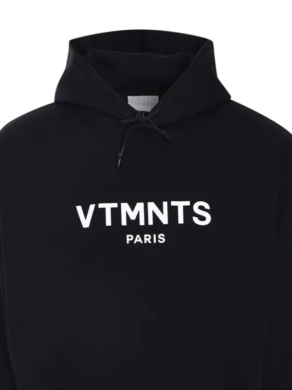 VTMNTS Logo-print Hoodie - Black