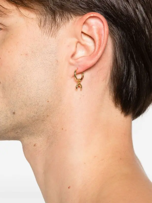 MARINE SERRE Crescent-moon Hoop Earrings