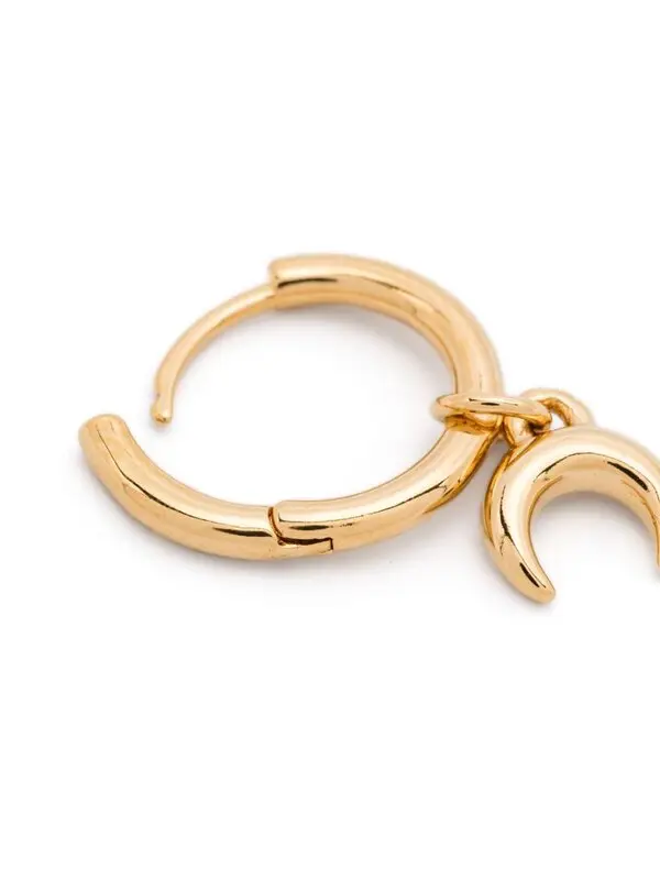 MARINE SERRE Crescent-moon Hoop Earrings