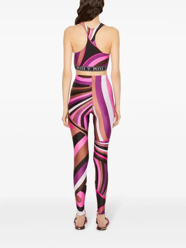 Emilio Pucci Abstract-print Crop Top - Pink
