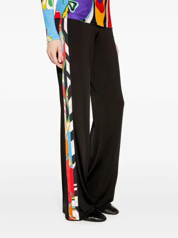 Emilio Pucci Abstract-print Trim Trousers