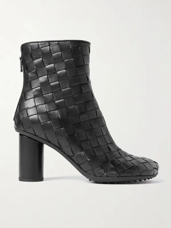 Bottega Veneta Atomic Intrecciato Ankle Boots - Black