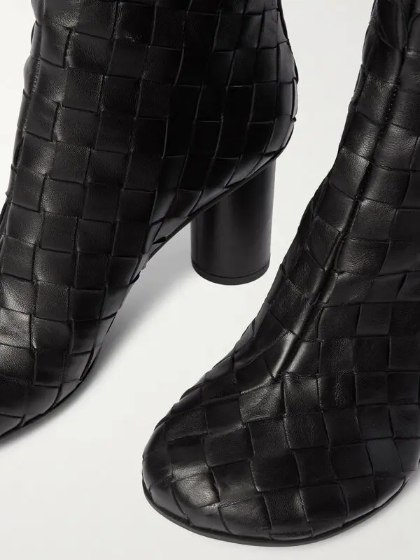 Bottega Veneta Atomic Intrecciato Ankle Boots - Black
