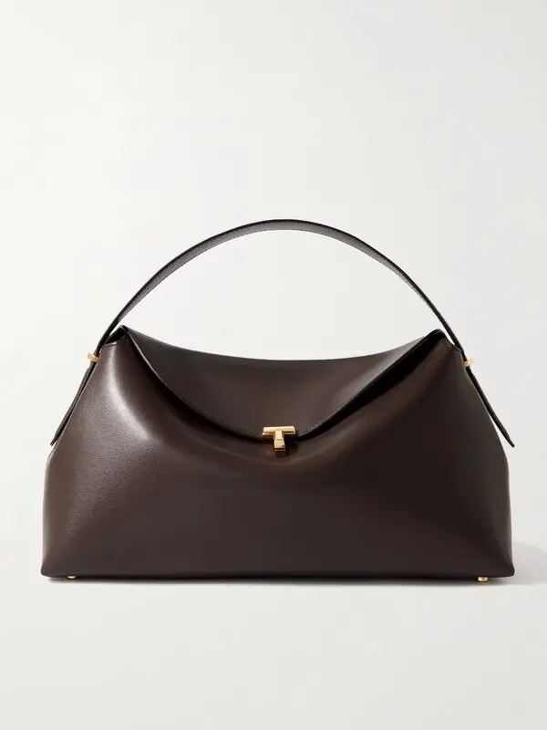 TOTEME T-lock Leather Shoulder Bag