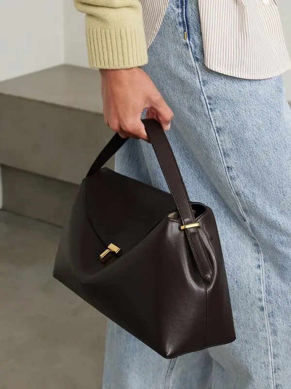 TOTEME T-lock Leather Shoulder Bag