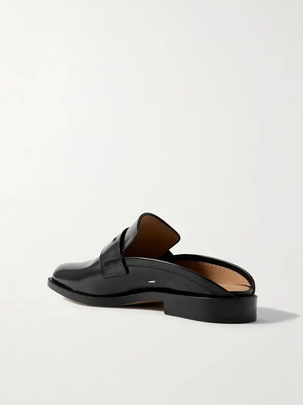 MAISON MARGIELA Tabi Glossed-leather Slippers