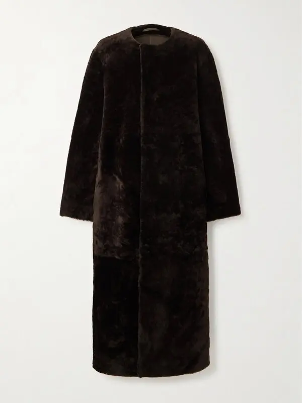 TOTEME Shearling Longline Coat