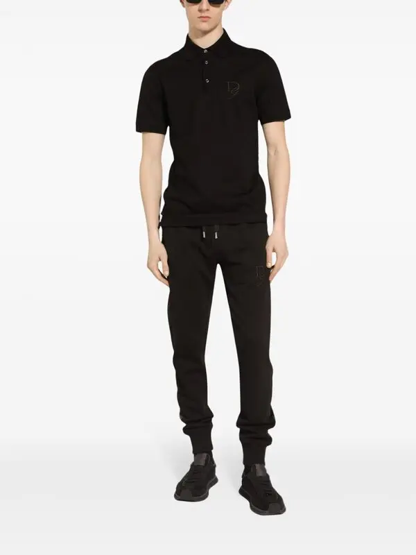 Dolce & Gabbana Logo-embroidered Jersey Polo Shirt