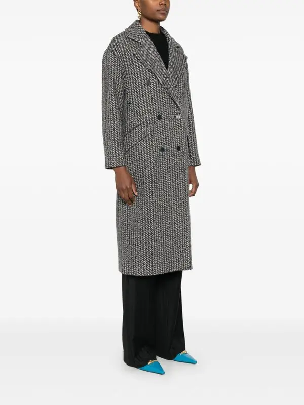 TWINSET Herringbone Wool-blend Coat