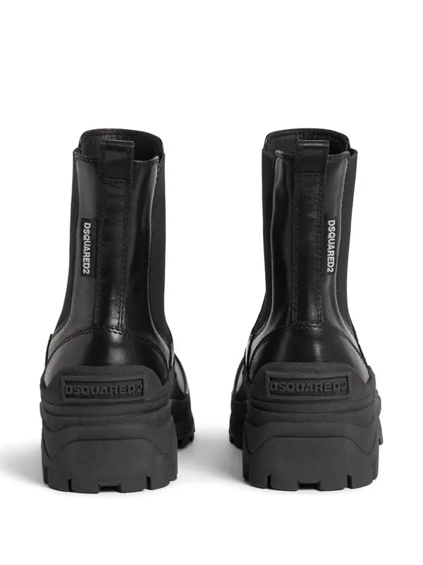 Dsquared2 Logo-embossed Leather Chelsea Boots