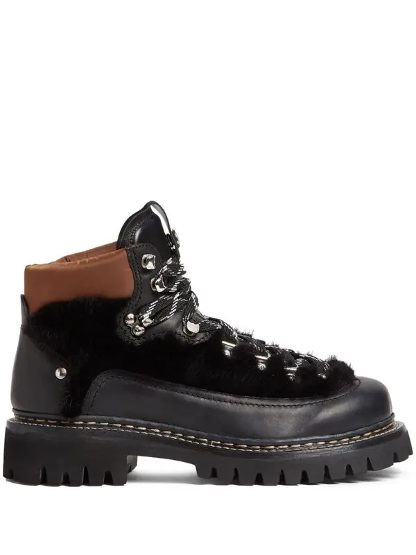 Dsquared2 Faux-fur Detail Hiking Boots
