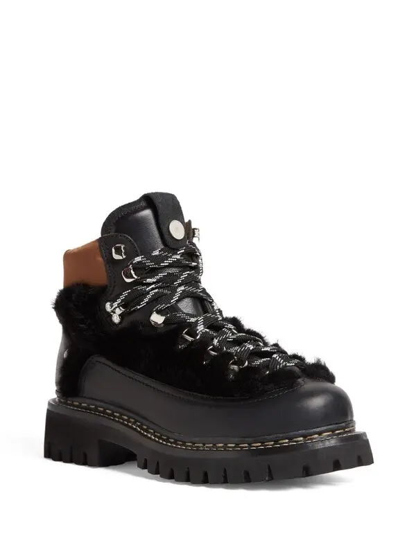 Dsquared2 Faux-fur Detail Hiking Boots