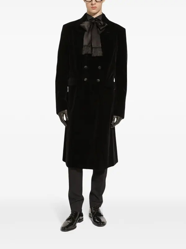 Dolce & Gabbana Velvet Double-breasted Coat