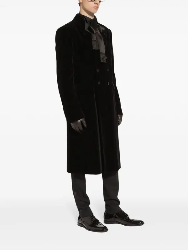 Dolce & Gabbana Velvet Double-breasted Coat