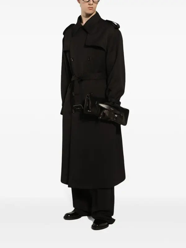 Dolce & Gabbana Double-breasted Trench Coat - Black