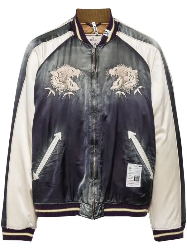 Mihara Yasuhiro Embroidered Souvenir Jacket - Purple