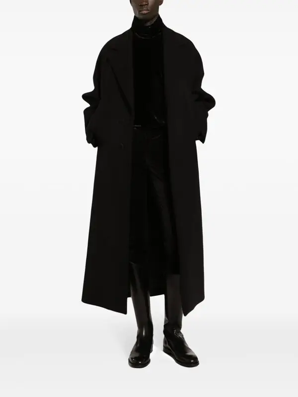 Dolce & Gabbana Oversized Single-breasted Coat - Black