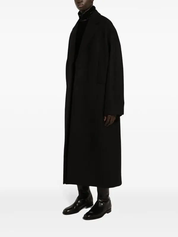 Dolce & Gabbana Oversized Single-breasted Coat - Black