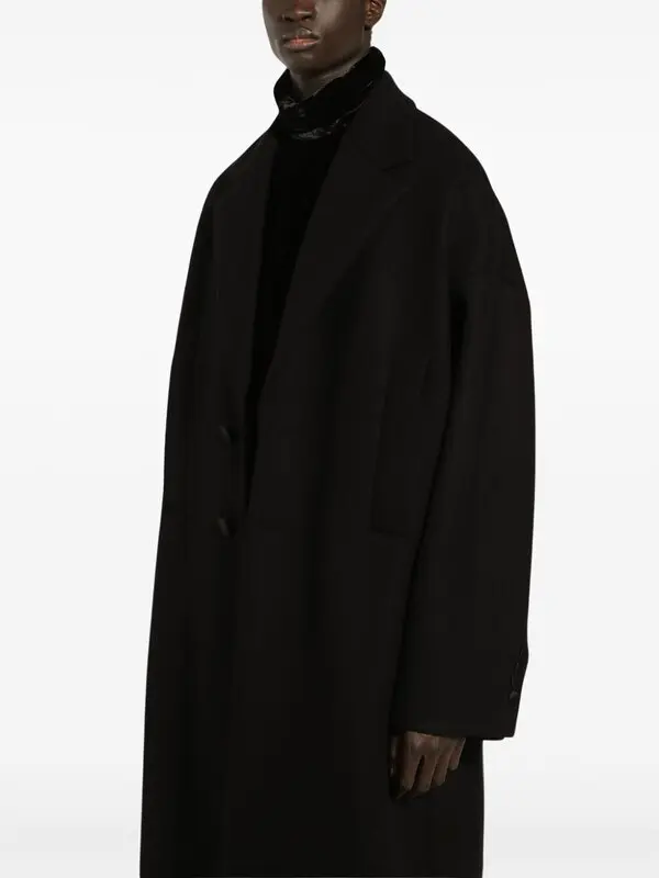 Dolce & Gabbana Oversized Single-breasted Coat - Black