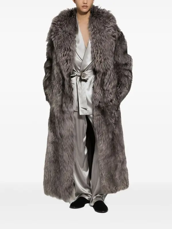 Dolce & Gabbana Silk Satin Robe - Grey