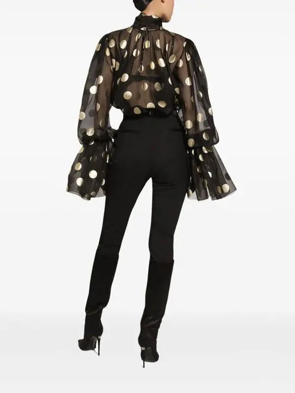 Dolce & Gabbana Ruffled-cuff Blouse - Black