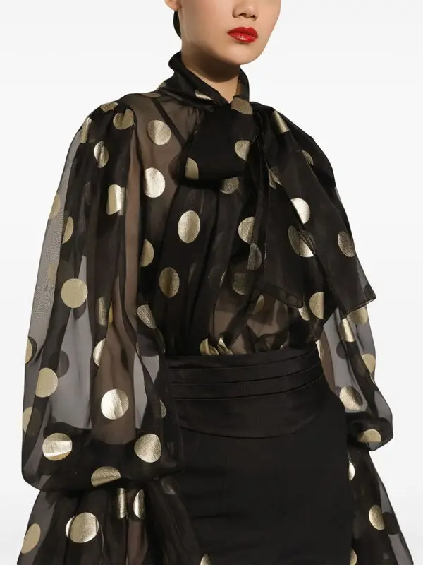 Dolce & Gabbana Ruffled-cuff Blouse - Black