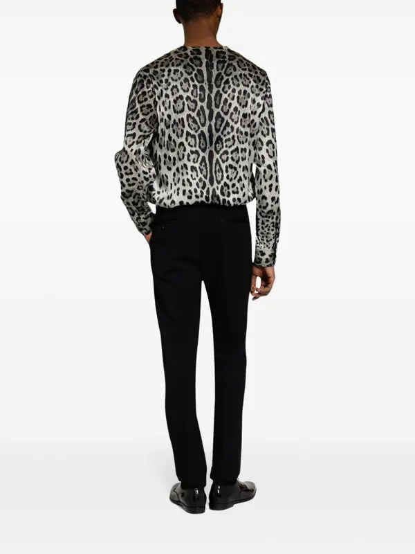 Dolce & Gabbana Leopard-print Shirt - Grey