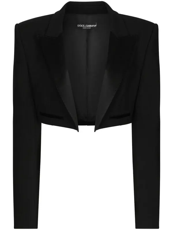 Dolce & Gabbana Double-breasted Cropped Jacket - Black