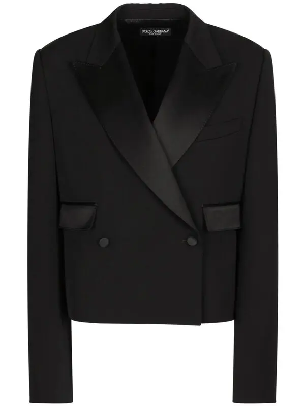 Dolce & Gabbana Double-breasted Gabardine Blazer