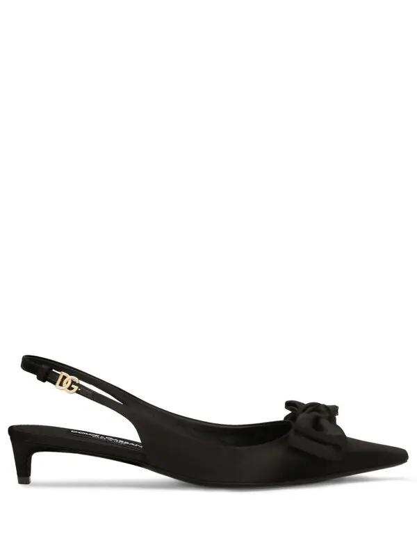 Dolce & Gabbana 30mm Bow Detailing Slingback Pumps