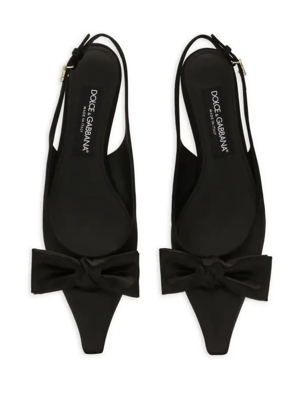 Dolce & Gabbana 30mm Bow Detailing Slingback Pumps