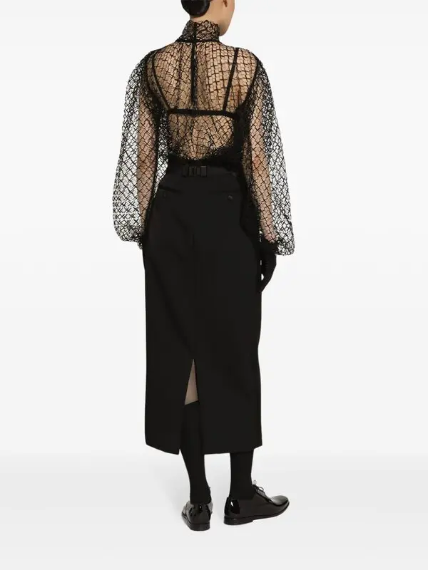 Dolce & Gabbana High-waisted Straight Skirt - Black